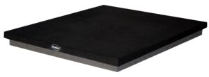 auralex iso series subwoofer risers sound damping products, black, 1¾" x 22" x 18" (subdude-ht)