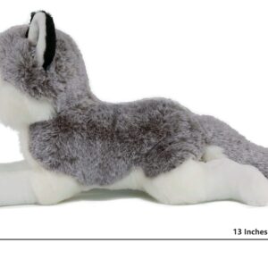 Ice King Bear Lifelike Siberian Husky Stuffed Animal - Plush Toy - 13 Inches Length (Original)