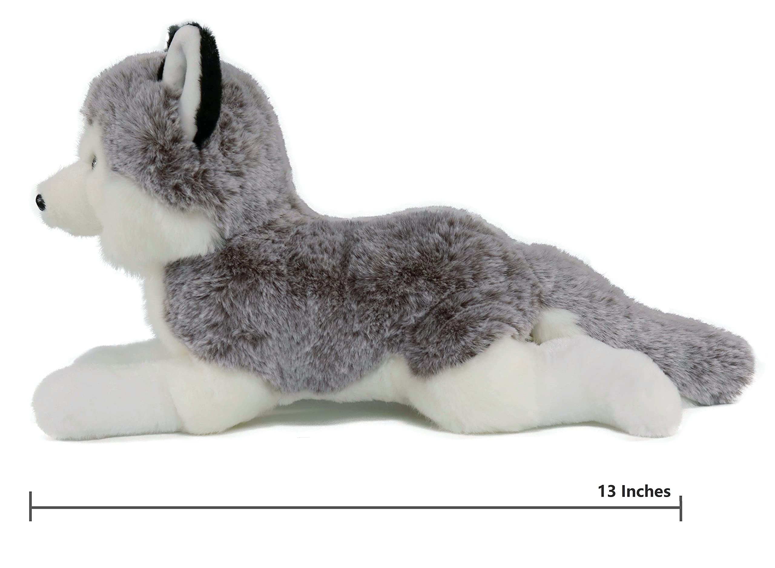 Ice King Bear Lifelike Siberian Husky Stuffed Animal - Plush Toy - 13 Inches Length (Original)