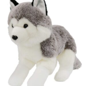 Ice King Bear Lifelike Siberian Husky Stuffed Animal - Plush Toy - 13 Inches Length (Original)