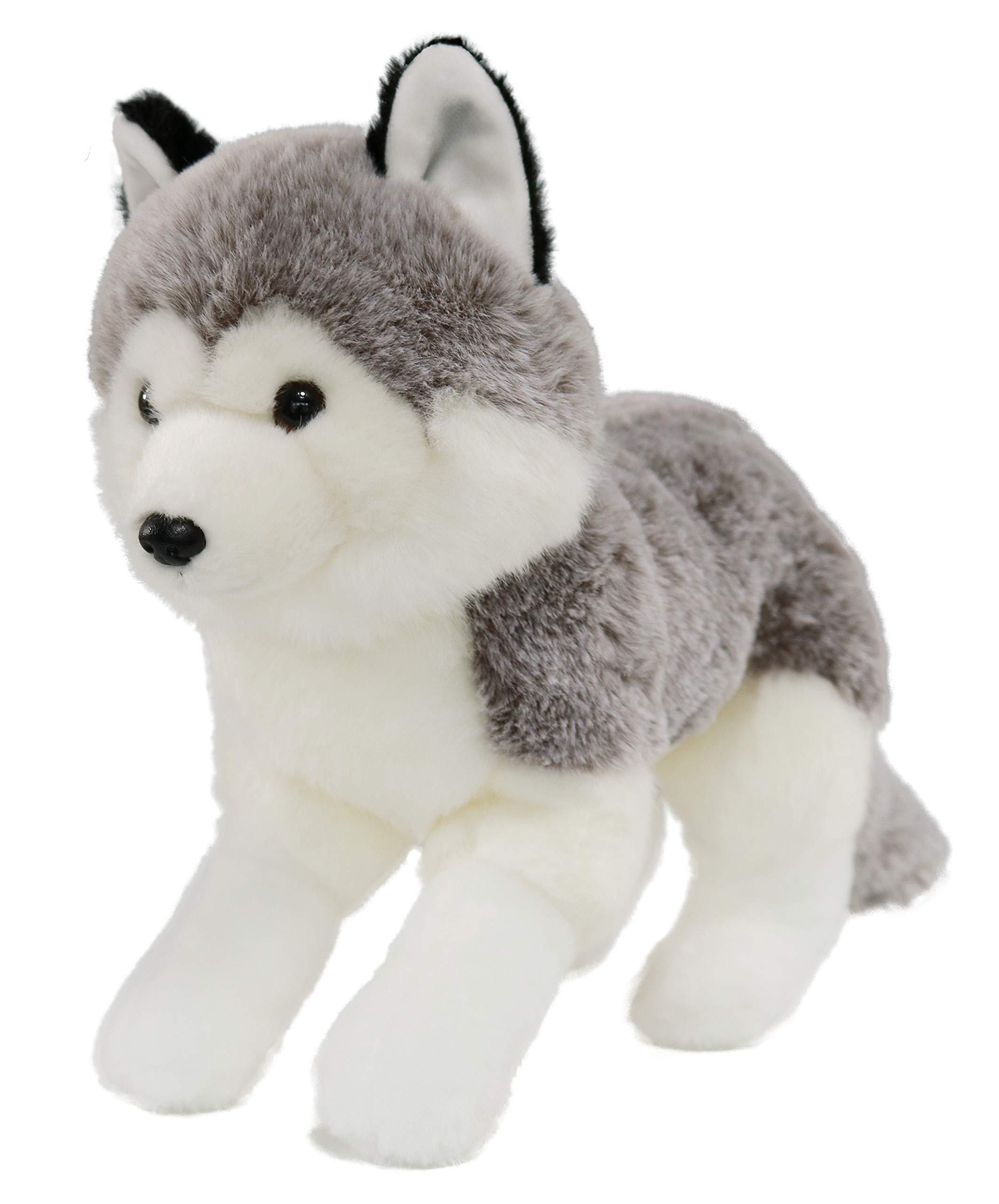 Ice King Bear Lifelike Siberian Husky Stuffed Animal - Plush Toy - 13 Inches Length (Original)