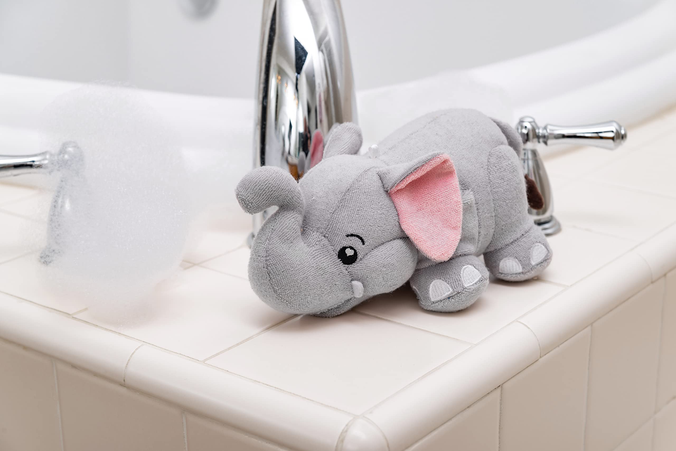 SoapSox, Miles The Elephant - Children's Bath Toy, Grey (SSEL)