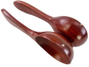 pea patch padauk musical spoons (gumbo style), short - w/free instruction booklet