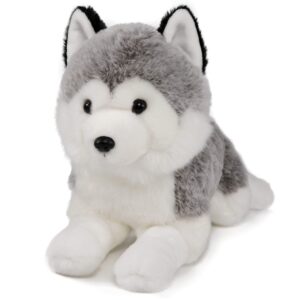 ice king bear lifelike siberian husky stuffed animal - plush toy - 13 inches length (original)