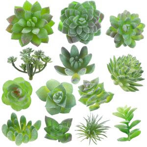 fake succulent, artificial succulents, faux succulents, artificial succulents plants, fake succulent unpotted, bulk artificial succulents for birthday home decor indoor wall garden diy, pack of 13