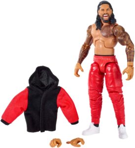 wwe jimmy uso elite collection deluxe action figure with realistic facial detailing, iconic ring gear & accessories