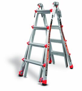 little giant ladders 12017en revolution m17 set, silver, 4 x 4 ft