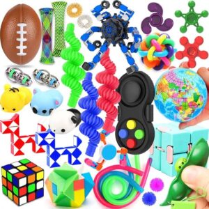 28 pack sensory toys set, relieves stress and anxiety fidget toy for children adults, special toys assortment for birthday party favors, classroom rewards prizes, carnival, piñata goodie bag fillers