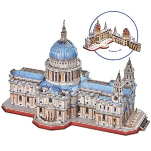 cubicfun 3d puzzle for adults moveable notre dame de paris church model kits large challenge french cathedral brain teaser architecture building, 293 pieces christmas decorations