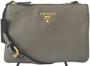 prada dove gray vitello phenix designer crossbody bag for women 1bh046