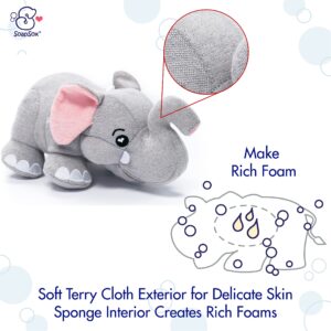 SoapSox, Miles The Elephant - Children's Bath Toy, Grey (SSEL)