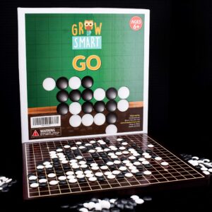 Go Board Game Set by GrowUpSmart | Ancient Chinese I-Go | Igo with Black and White Stones | Weiqi Strategy Game for Kids and Adults