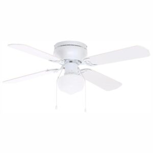 hampton bay ub42swh-sh littleton 42 in. indoor white ceiling fan with light kit