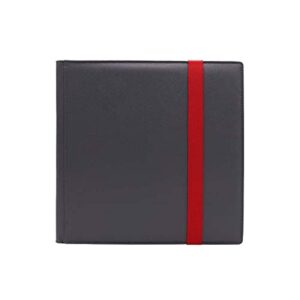 dex protection card binder 12 | stores 480 gaming cards | includes 20 side loading card pages | 12 card page format | strap closure | smooth matte padded finish | velvet lined interior