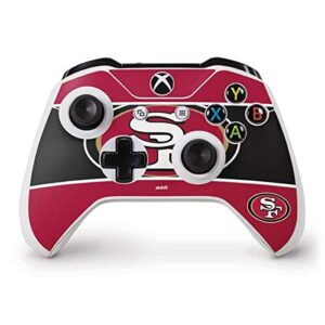 skinit decal gaming skin compatible with xbox one s controller - officially licensed nfl san francisco 49ers zone block design