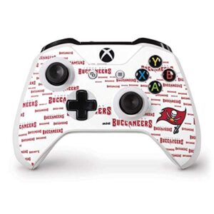 skinit decal gaming skin compatible with xbox one s controller - officially licensed nfl tampa bay buccaneers white blast design