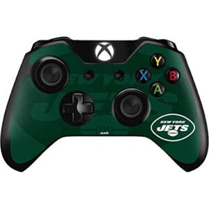 skinit decal gaming skin compatible with xbox one controller - officially licensed nfl new york jets double vision design