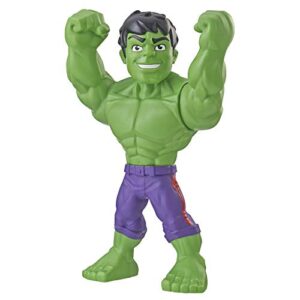 playskool heroes marvel super hero adventures mega mighties hulk collectible 10" action figure, toys for kids ages 3 & up