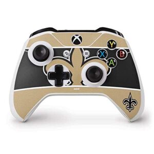 skinit decal gaming skin compatible with xbox one s controller - officially licensed nfl new orleans saints zone block design