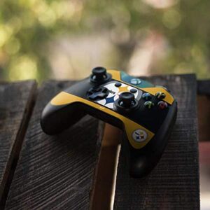 Skinit Decal Gaming Skin Compatible with Xbox One Controller - Officially Licensed NFL Pittsburgh Steelers Zone Block Design