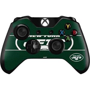 skinit decal gaming skin compatible with xbox one controller - officially licensed nfl new york jets zone block design