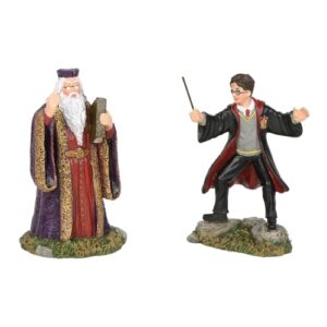 department56 potter village accessories harry and headmaster figurine set, 3.15", multicolor, 2 count