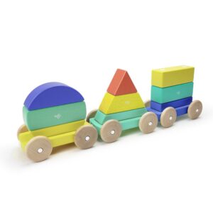 9 piece tegu magnetic shape train building block set, big top