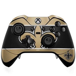 skinit decal gaming skin compatible with xbox one elite controller - officially licensed nfl new orleans saints zone block design