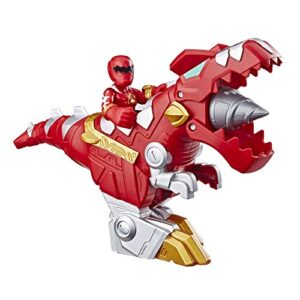 playskool heroes power rangers red ranger & t-rex zord 2 pack, 3" action figure & zord set, collectible toys for kids ages 3 & up