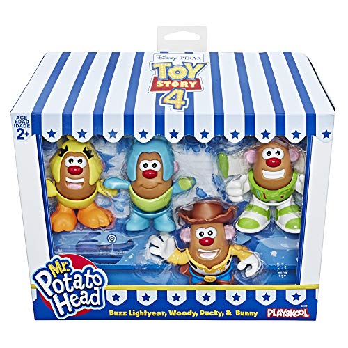 Potato Head Mr Disney/Pixar Toy Story Mini 4 Pack Buzz, Woody, Ducky, Bunny Figures Toy for Kids Ages 2 & Up (E3065)