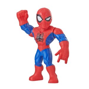 playskool heroes marvel super hero adventures mega mighties spider-man collectible 10" action figure, toys for kids ages 3 & up