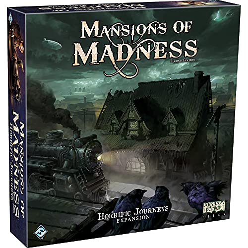 Mansions of Madness Horrific Journeys Board Game Expansion | Horror, Mystery for Teens and Adults | Ages 14+ | 1-5 Players | Average Playtime 2-3 Hours | Made by Fantasy Flight Games