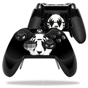 mightyskins skin compatible with microsoft xbox one elite controller - rock n roll panda | protective, durable, and unique vinyl wrap cover | easy to apply, remove | made in the usa