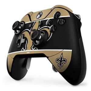 Skinit Decal Gaming Skin Compatible with Xbox One Elite Controller - Officially Licensed NFL New Orleans Saints Zone Block Design