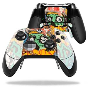 mightyskins skin compatible with microsoft xbox one elite controller - zombie attack | protective, durable, and unique vinyl wrap cover | easy to apply, remove, and change styles | made in the usa