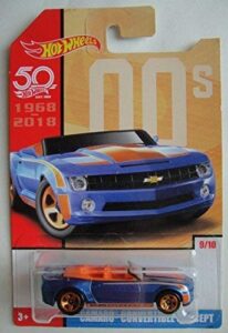 hot wheels 00s, blue camaro concertible concept 9/10 50th anniversary