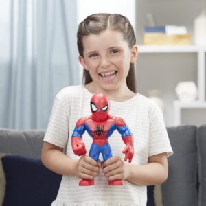 Playskool Heroes Marvel Super Hero Adventures Mega Mighties Spider-Man Collectible 10" Action Figure, Toys for Kids Ages 3 & Up