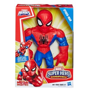 Playskool Heroes Marvel Super Hero Adventures Mega Mighties Spider-Man Collectible 10" Action Figure, Toys for Kids Ages 3 & Up