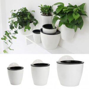 creative wall hanging plant pot holder self watering planter flowerpot container home wall decor container for garden balcony decorative flower planter vase size m