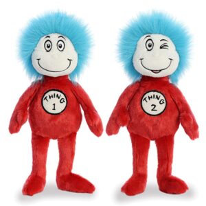 aurora plush bundle of 2, 12" thing 1 & thing 2, multicolor