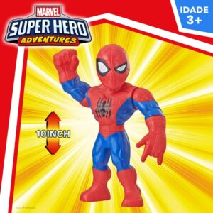 Playskool Heroes Marvel Super Hero Adventures Mega Mighties Spider-Man Collectible 10" Action Figure, Toys for Kids Ages 3 & Up