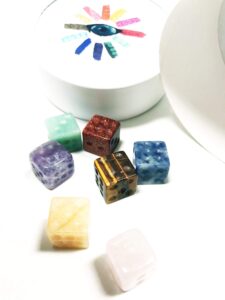 clarity, crystal dice, spiritual practice, decor, game or fun, quantity of 7