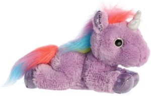 aurora® enchanting sparkle tales™ electra unicorn™ stuffed animal - magical adventures - endless play - purple 12 inches