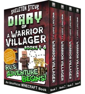 diary of a warrior villager - ru's adventure begins (1-4): unofficial minecraft books for kids, teens, & nerds (minecraft book collections - skeleton steve ... mobs series diaries - bundle box sets 13)