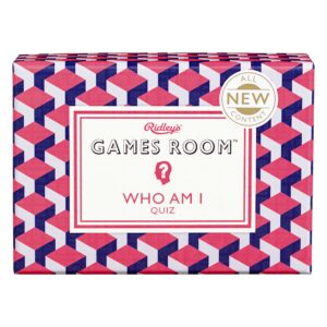 ridley’s who am i second edition trivia card game – trivia games for adults and kids – 2+ players – includes 140 unique question cards – fun quiz cards that make a great gift