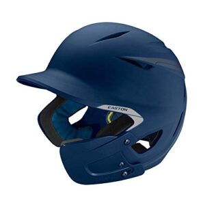 easton pro x baseball batting helmet w / jaw guard, junior, right-handed batter, matte navy