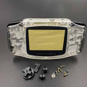 replacement housing shell case cover skin button for gameboy advance gba console color clear