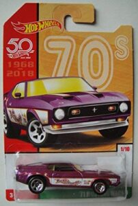 hot wheels 70s, magenta '71 mustang mach 1 1/10 50th anniversary