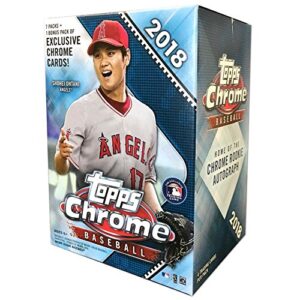 topps 2018 chrome baseball mass value box (8 packs/box)