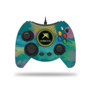 mightyskins skin compatible with microsoft xbox one hyperkin duke controller - watercolor blue | protective, durable, and unique vinyl wrap cover | easy to apply, remove | made in the usa